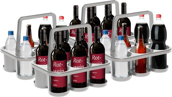 Novaliv 4X Flessendrager voor 24 Flessen - Stabiele Houding ...