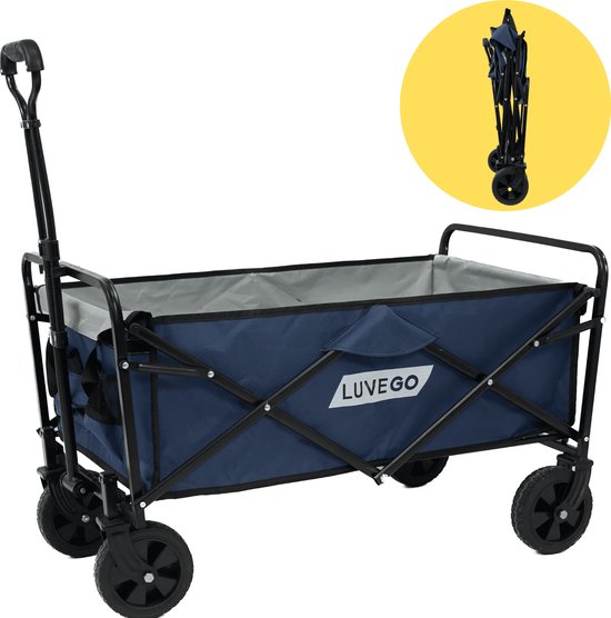 Luvego Opvouwbare Bolderkar – 80KG Draagkracht - Stevige Wielen - Compact Opvouwbaar | bol