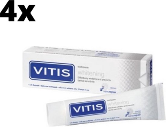 4x Vitis Whitening Tandpasta - Voordeelverpakking | bol