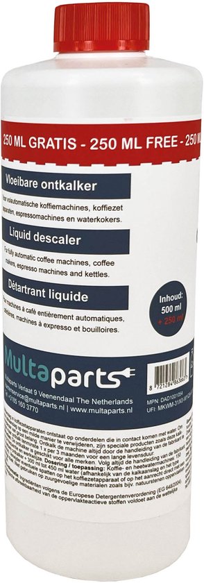 6 x Vloeibare ontkalker 750 ml voor (volautomatische ...