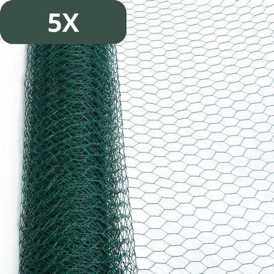 Famiflora kippengaas - 5 rollen van L10M x H50cm - Gaaswijdte 25x10mm ...
