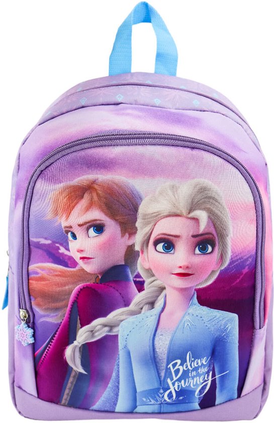 Frozen Anna & Elsa Rugzak School Tas 5-10 Jaar Disney Lila | bol