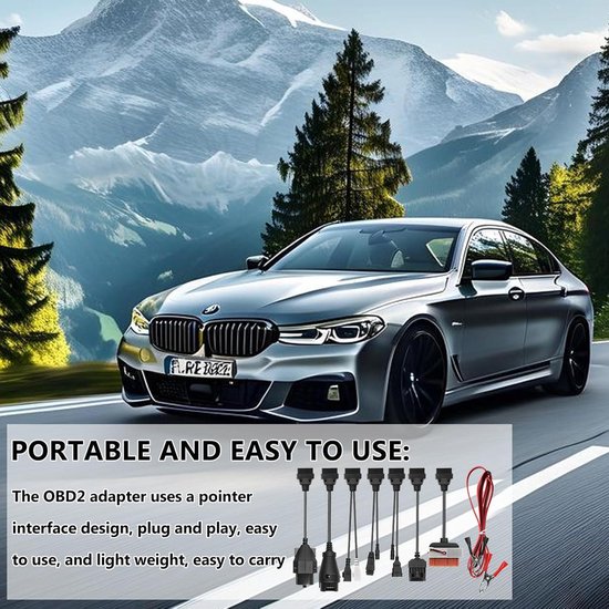 8-delige universele auto OBD2 OBD1 diagnoseadapter kabelset - TCS CDP ...