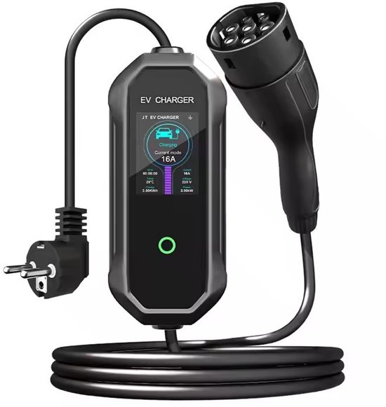 Bar2Charge EV Thuislader Type 2 – 3.7kW | 16A | 5m Kabel | Mobiele ...