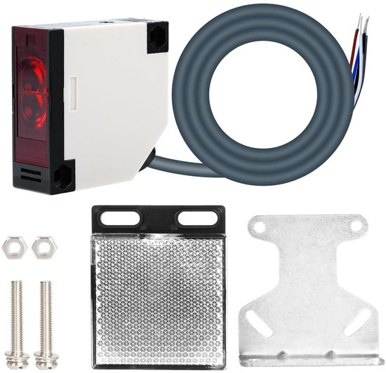 Photoelectric Beam Sensor E3JK-4M1 12-24VDC Proximity Switch with Reflector - 5 Meter... | bol