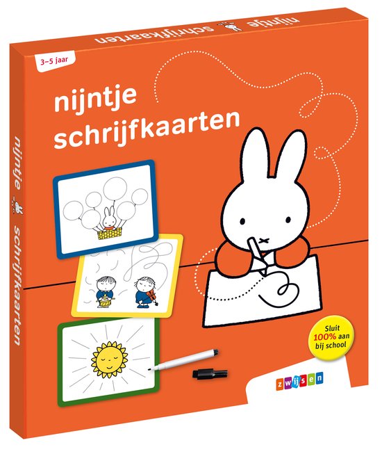 Nijntje schrijfkaarten - Leren schrijven en letters oefenen voor 3-5 ...