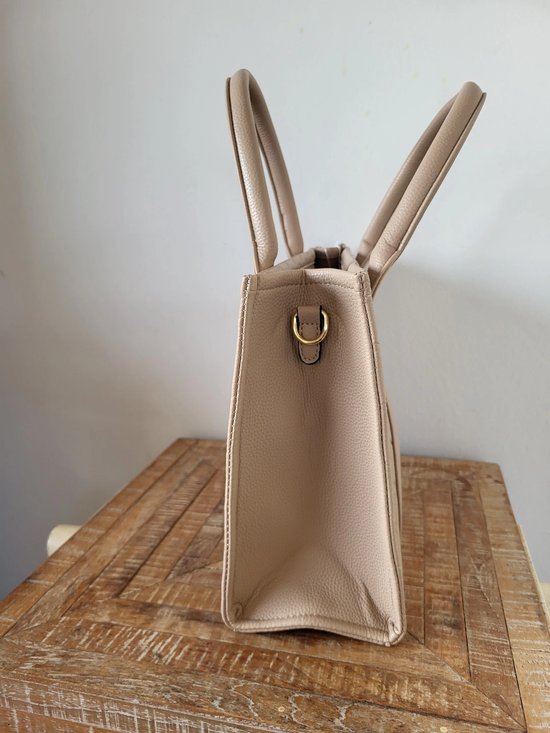 handtas - schoudertas - beige - print - stijlvol - tijdloos - tas - pu ...