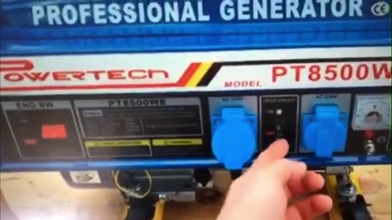 Powertech® PT8500WE Benzine Generator - Aggregaat - Max. 2700 Watt - 4 Takt Motor -... | bol