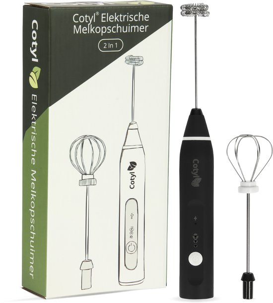 Cotyl 2 in 1 Elektrische Oplaadbare Melkopschuimer - Handmatige Melkopschuimer - USB... | bol