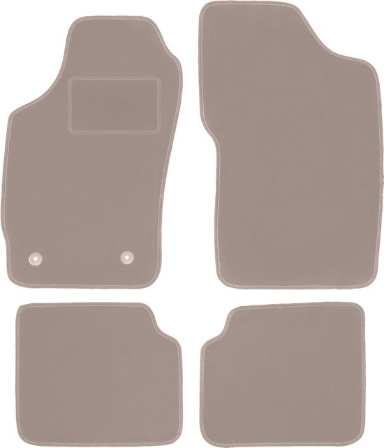 Beige veloursmatten voor: Peugeot 205 hatchback (1983-1998) | bol