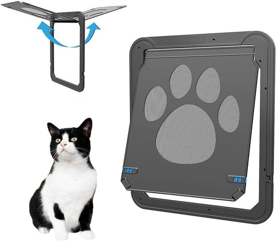 Fly Screen Pet Flap for Doors and Windows with Magnet and Lock | bol