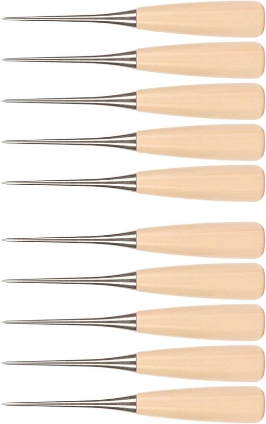 Houten Handvat Priem Awl Tool Arbeidsbesparing 10 Stks Rvs Draagbaar ...