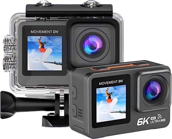 NovaWare Action Camera 6k - 50MP - Vlog Camera - Onderwater Camera - Waterdicht tot... | bol