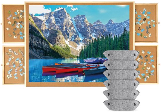 Diydash Puzzelbord met Opbergsysteem - 4 lades - 6 Sorteerbakjes - 1000 ...