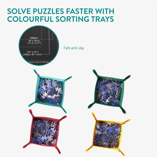 Navaris Puzzelmat - Tot 2000 Stukjes - Portapuzzle Puzzel Mat | bol