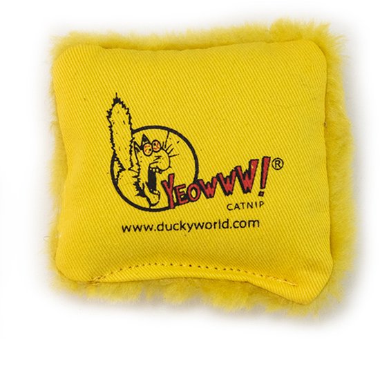 Yeowww kussentje met catnip geel | bol
