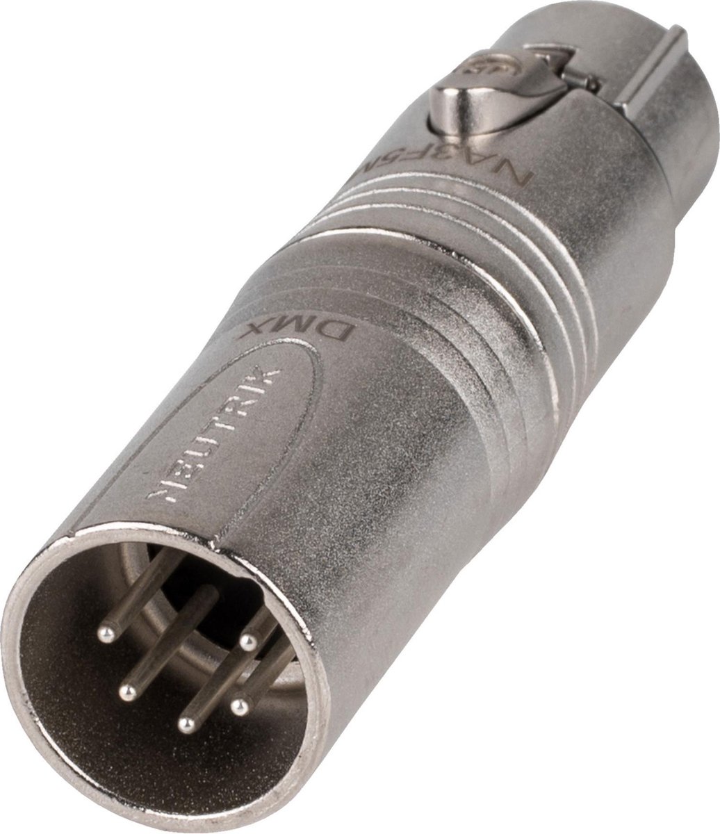 Neutrik NA3F5M 5-pins XLR (m) - 3-pins XLR (v) DMX adapter | bol.com