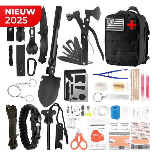 XXL Survival Kit SRV-142 – 92-delige Militaire Overlevingsset voor Outdoor Avonturen... | bol