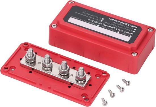 48V 300A DC Bus Bar Terminal Block Power Distribution Box Met M8 Schroefaansluiting -... | bol