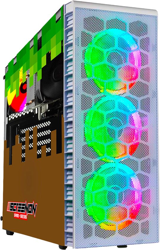 ScreenON - Minecraft Gaming PC White - Ryzen 3 - 16GB RAM - 500GB SSD ...