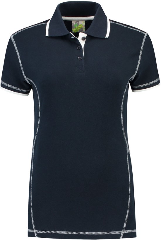 Lemon & Soda polo voor dames in de kleur dark navy in de maat S met ...