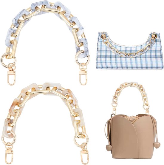 Korte Acryl Tas Ketting 30,8 cm met Swivel Sluiting - Decoratieve Tas ...