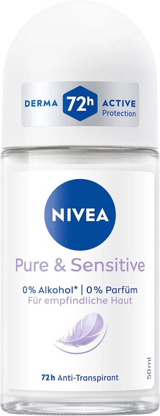 Nivea Pure & Sensitive Anti-Transpirant Roll-On 50 ml | bol