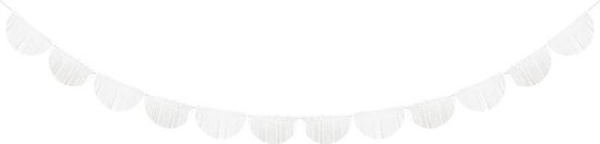 Witte Slinger Crepe Franje Rond 3 meter | bol.com