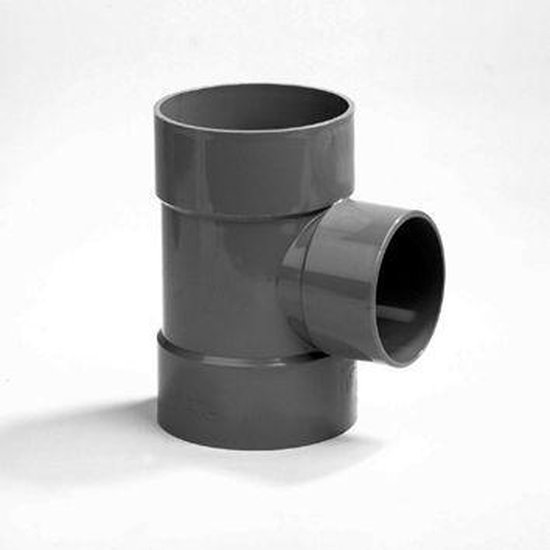 Dyka Verloop T-stuk 3x lijmmof 90° PVC keurmerk BRL52100 75 x 40mm | bol