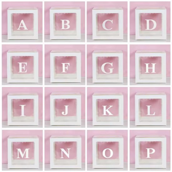 Letterbox / Letterdoos - Letter: I - Transparant - Afmeting: 25 x 25 cm ...