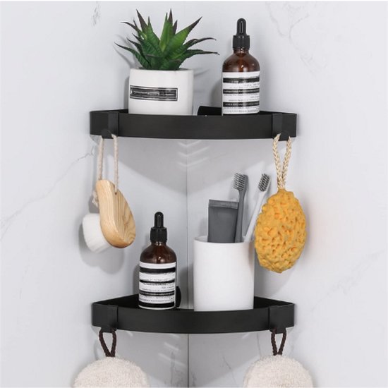 Badkamer Hoekplank Zonder Boren - 2 Stuks - Douche Caddy Organizer ...