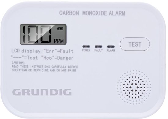Grundig Koolmonoxidemelder - CO Melder met LCD Scherm - Hoogsensitieve ...