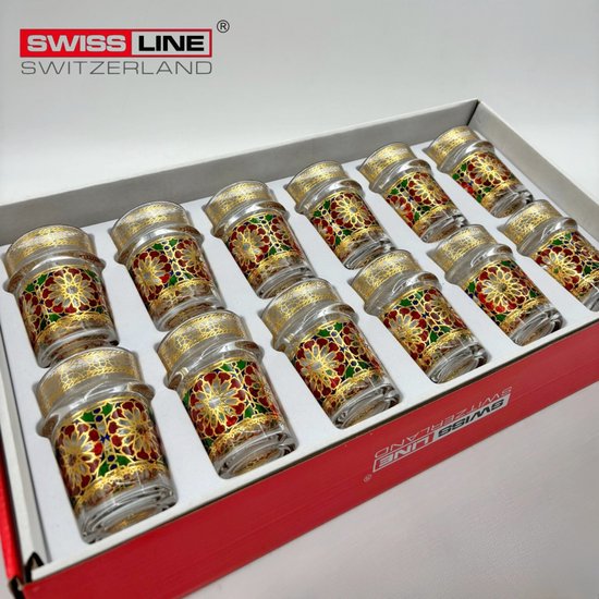 Swiss Line Switzerland - Oosterse theeglazen - Set van 12 stuks ...
