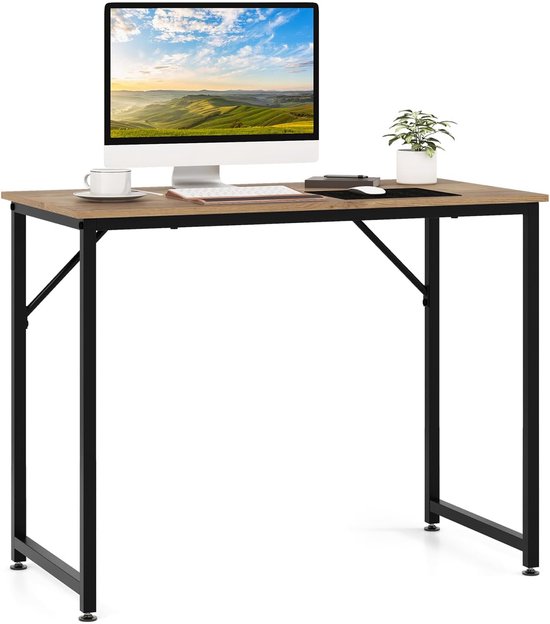 COSTWAY Bureau, kleine computertafel, 100 x 50 x 77 cm, bureautafel, pc ...