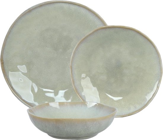 18-delige Bordenservies Set voor 6 Personen - Kleurrijke Keramische ...