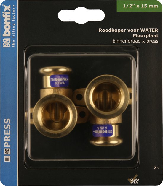 Bonfix Muurplaat 1/2 x 15 - lange binnendraad x press - (m-profiel) | bol