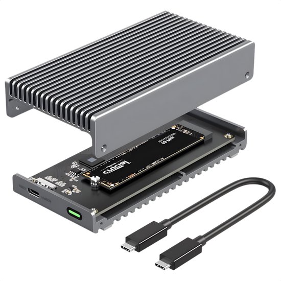iMounts USB4.0 SSD Behuizing – 40 Gbps Thunderbolt Externe Opslag - M.2 ...