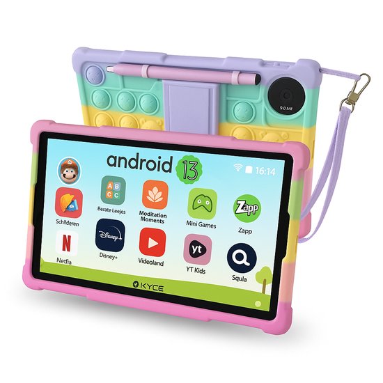 KYCE® Kindertablet - Vanaf 3 Jaar - 10.1 Inch - Android 13 - 64GB ...