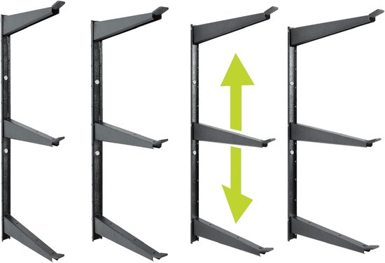Zware opslagrekken voor hout en materialen - Tot 435 kg belastbaar ...