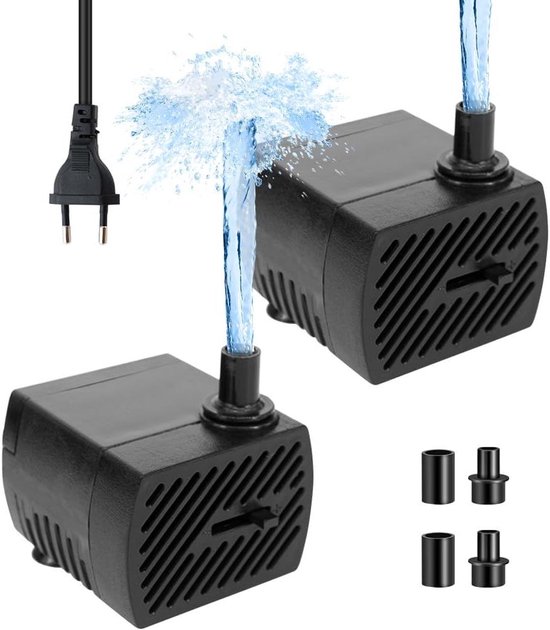 Mini-waterpomp 2 stuks 5 W 350 l/u dompelpomp ultra stil met ...