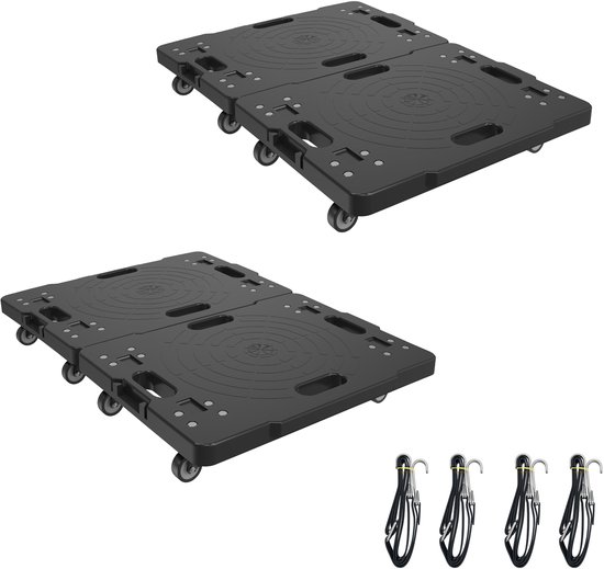 NAIZY 4 Stuk Colloceerbaar Rolplank Transportroller Plank 52x39x10cm ...