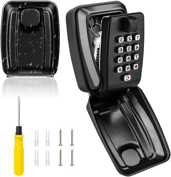 Sleutelkluis met cijfercode voor buiten - Groot sleutelslot met 12 ...