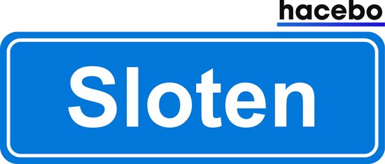 Hacebo - Plaatsnaam Sticker - 29x10 CM - Sloten sticker ...