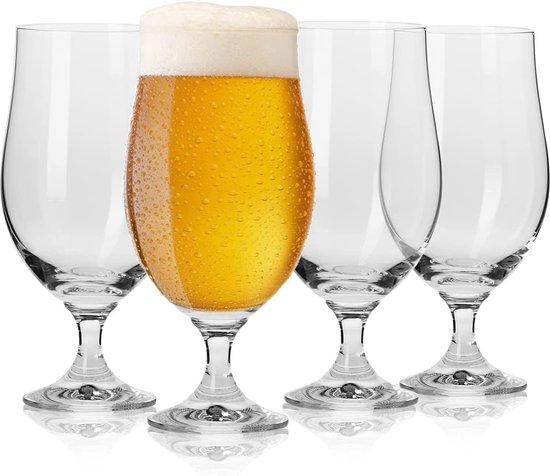 Lager Bierglazen - Set van 6 - Perfect voor Thuis en Cafés - 500 ML | bol