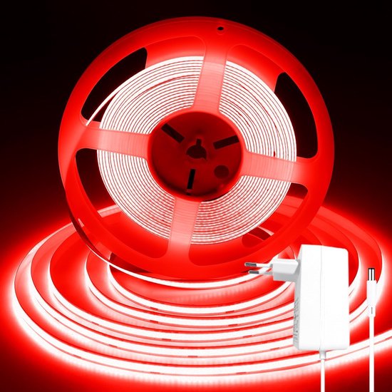 Flexibele Dimbare COB LED Strip Licht Rood 10M - Perfect voor ...