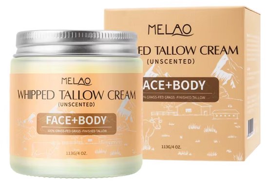 Melao Beef Tallow Moisturizer - 100% Grasgevoerd - Hydraterende crème ...