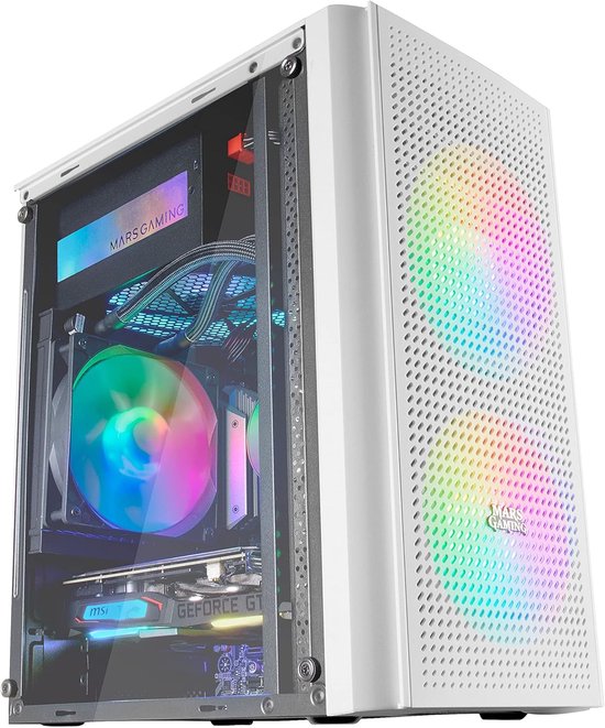 Micro ATX PC Behuizing met Gehard Glas en RGB Ventilatoren | bol