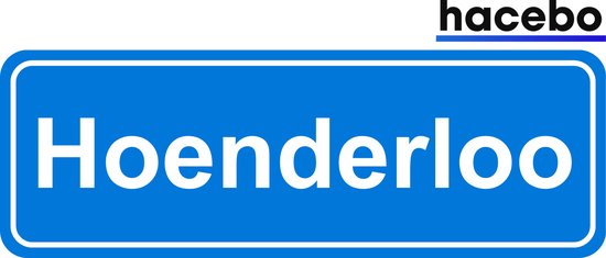 Hacebo - Plaatsnaam Sticker - 29x10 CM - Hoenderloo sticker ...