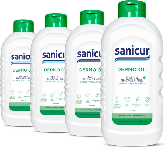 Sanicur Dermo Oil Douchegel - Droge huid - Jojoba wax - Vegan - 4x ...