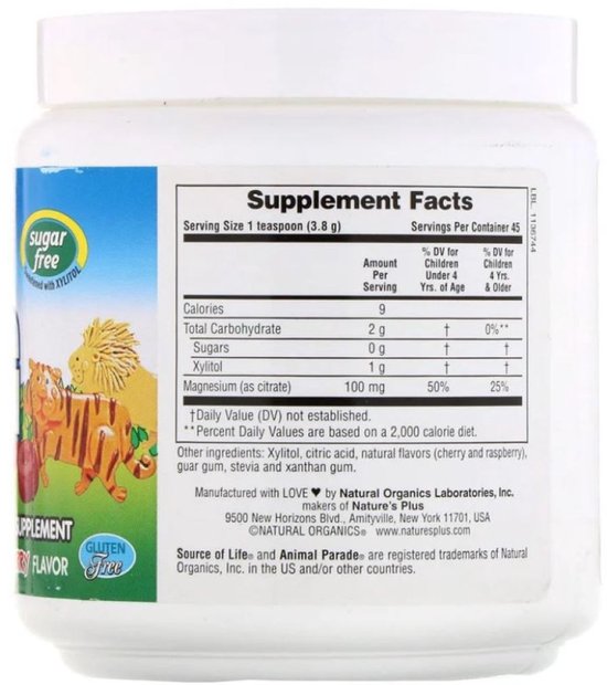 Animal Parade - Mag Kidz - Children's Magnesium - Natural Cherry Flavor ...